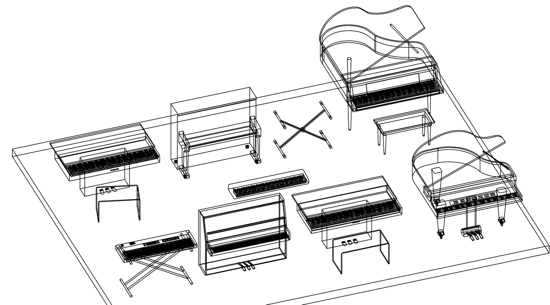 3D Piano Revit Family Revit Model - TurboSquid 2280006