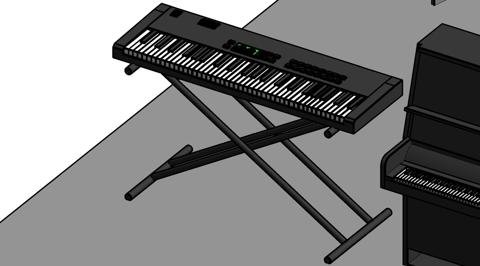 3D Piano Revit Family Revit Model - TurboSquid 2280006