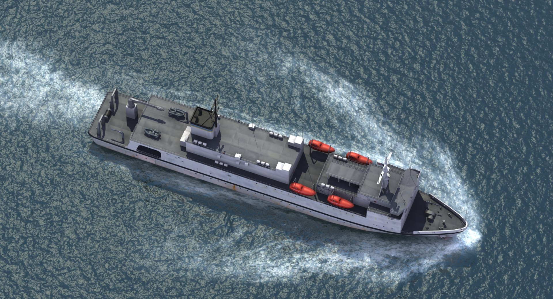 3d Model Usns Waters T-ags-45 Ship