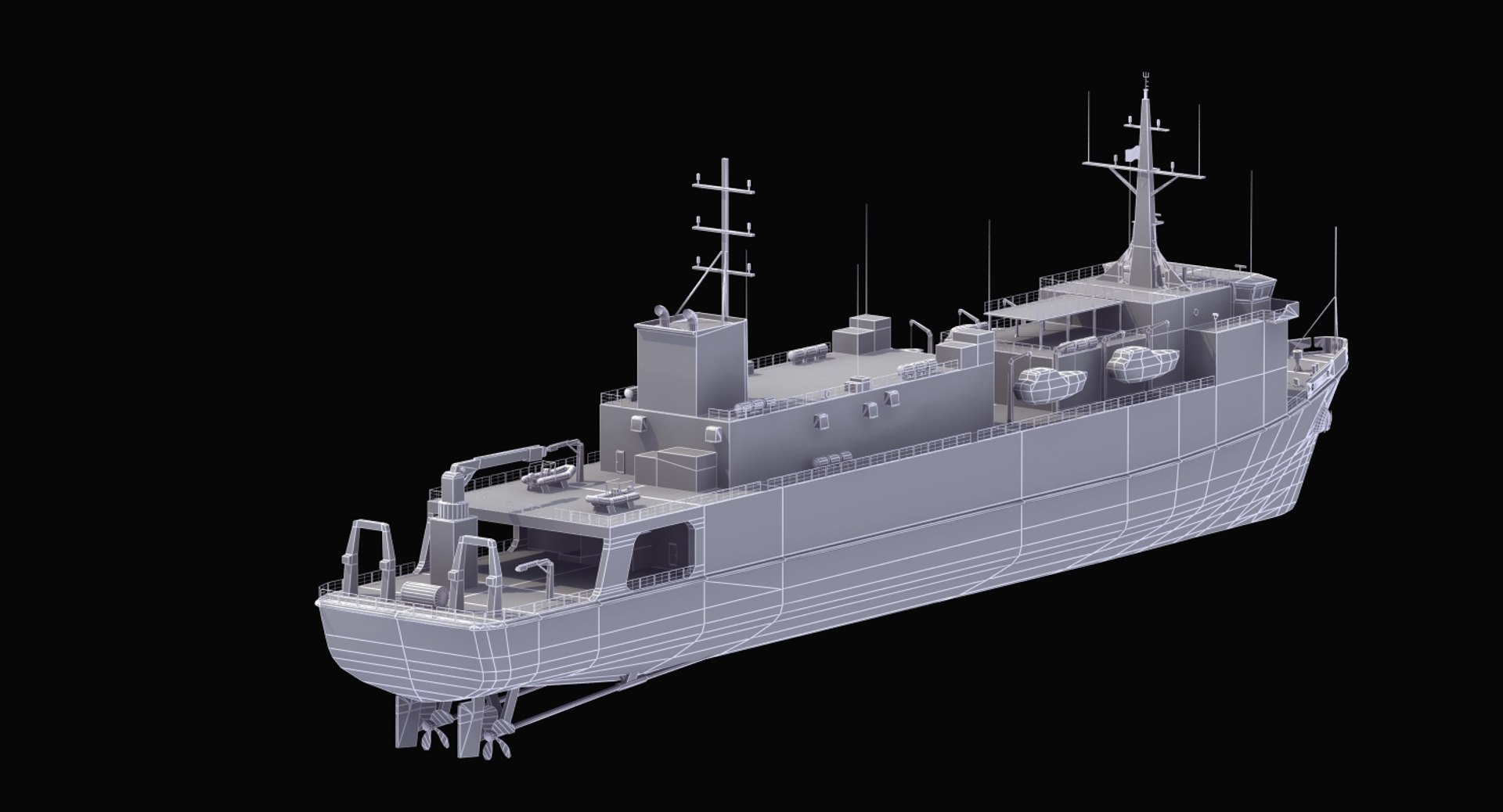 3d Model Usns Waters T-ags-45 Ship