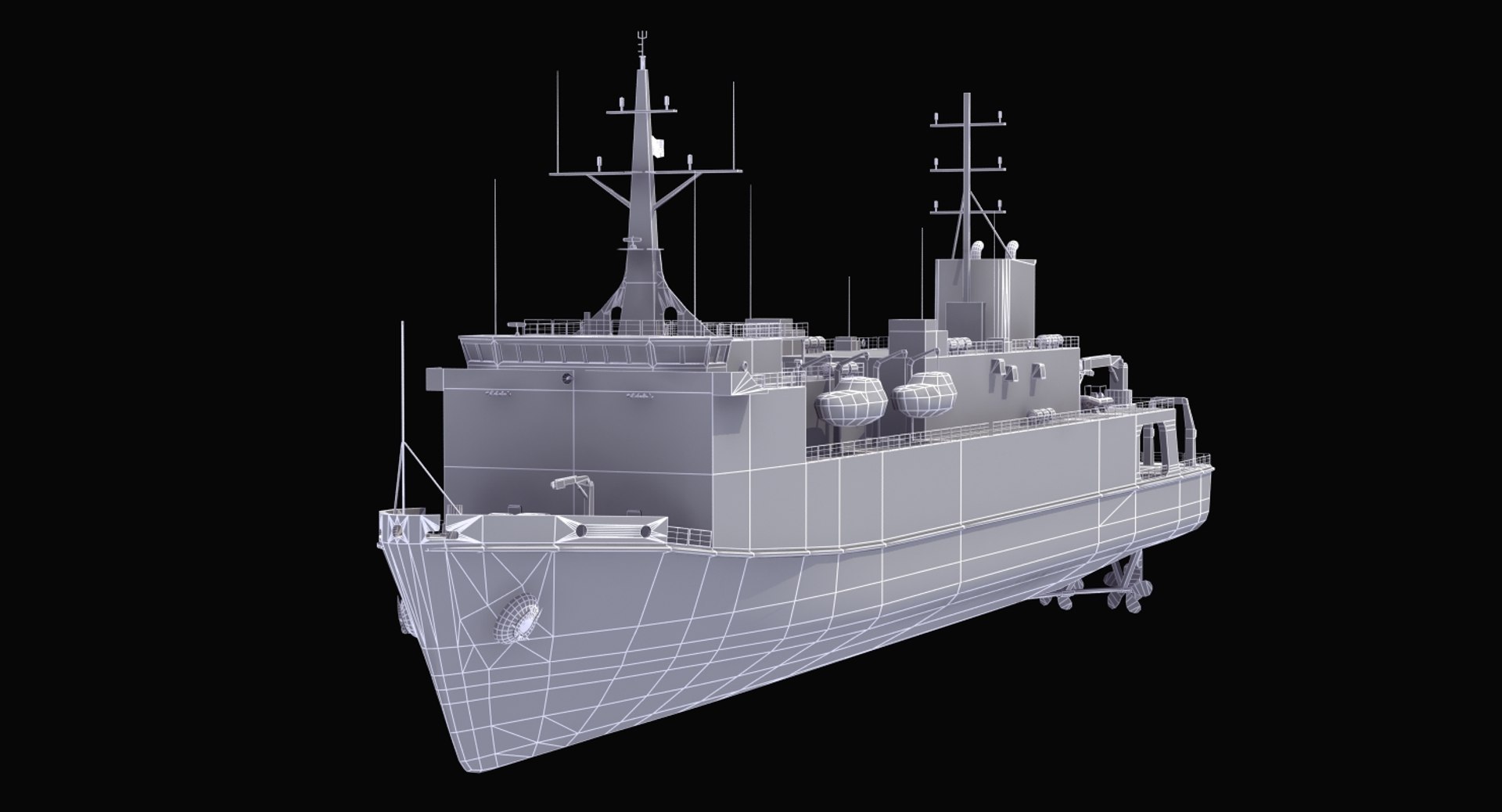 3d Model Usns Waters T-ags-45 Ship