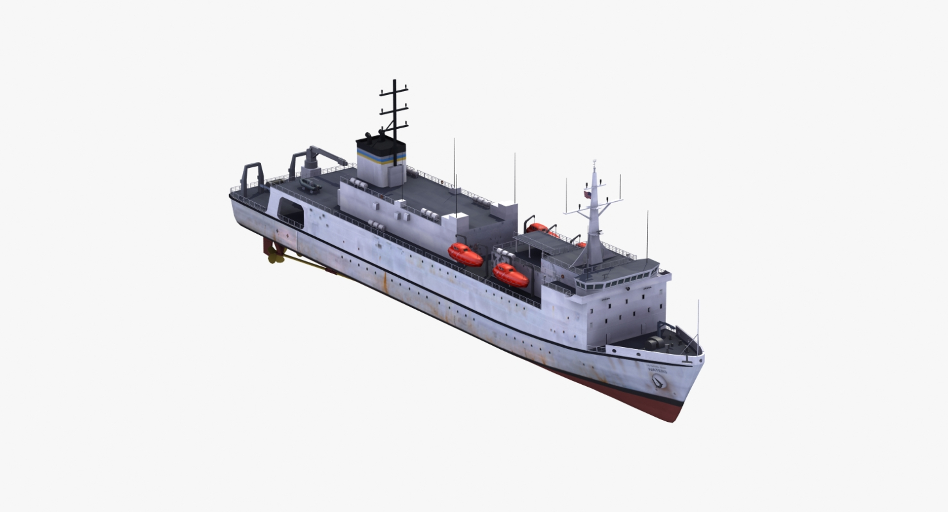 3d Model Usns Waters T-ags-45 Ship