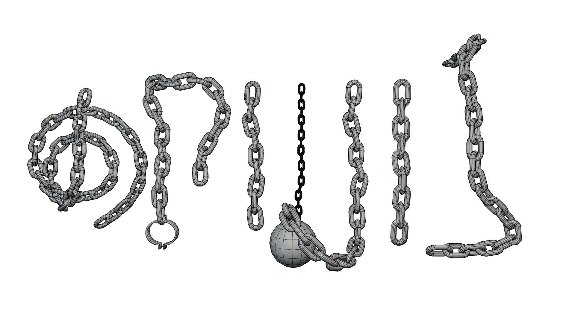 Pack Of 7 Realistic Chains 3D - TurboSquid 2112085