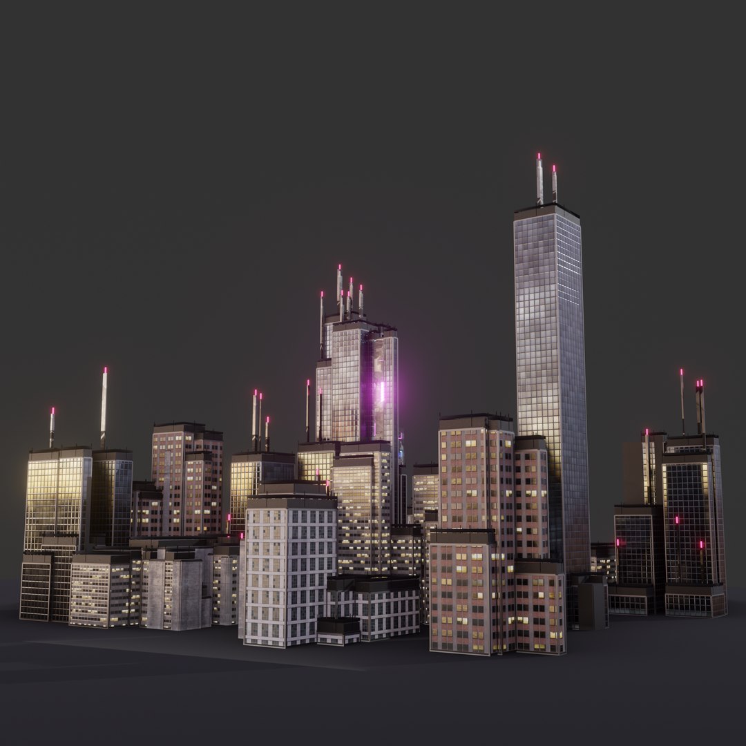 Blender Procedural CyberPunk Building Generator Low-poly 3D Model 3D Model - TurboSquid 2118529