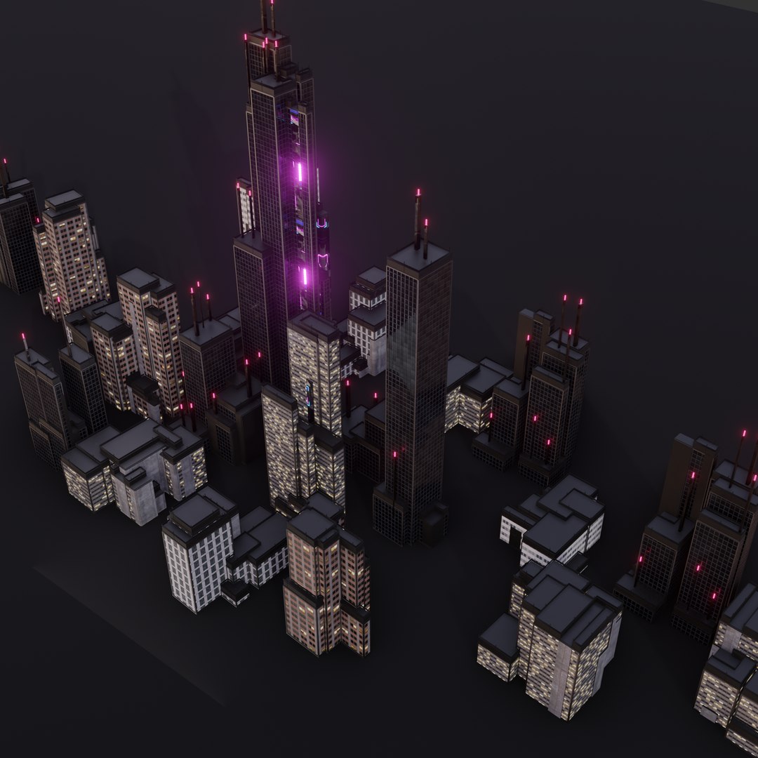 Blender Procedural CyberPunk Building Generator Low-poly 3D Model 3D Model - TurboSquid 2118529