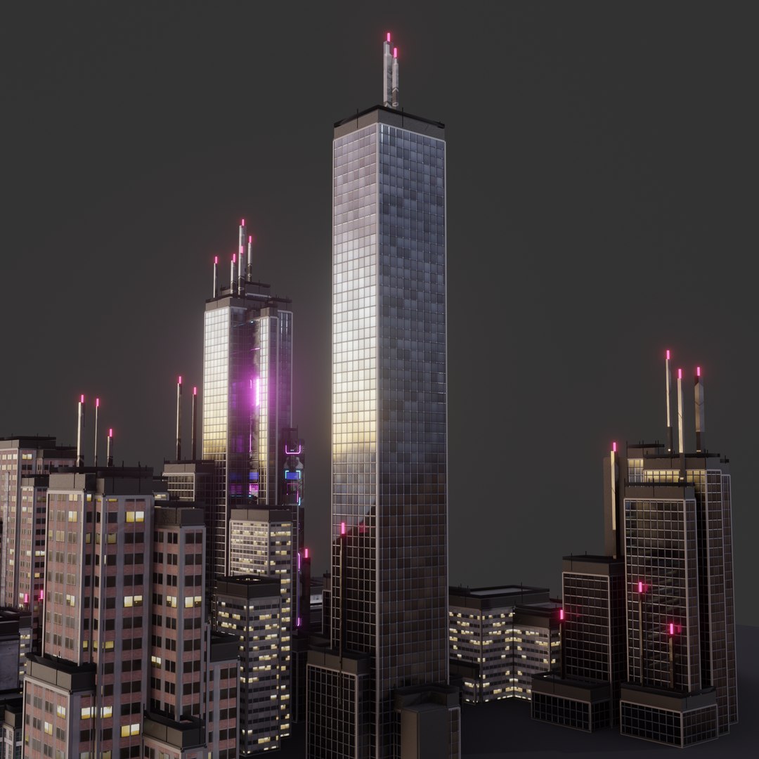 Blender Procedural CyberPunk Building Generator Low-poly 3D Model 3D Model - TurboSquid 2118529