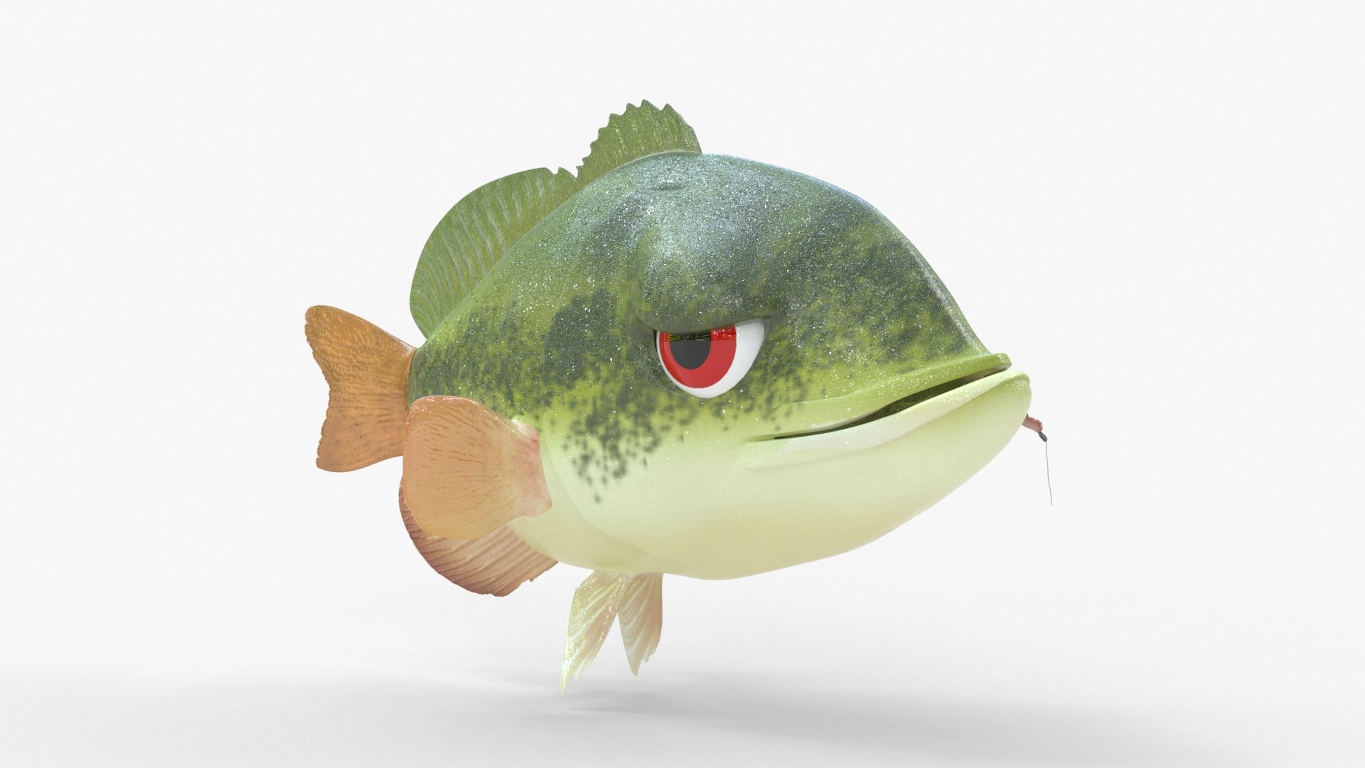 3D Cartoon Bass model - TurboSquid 1746809