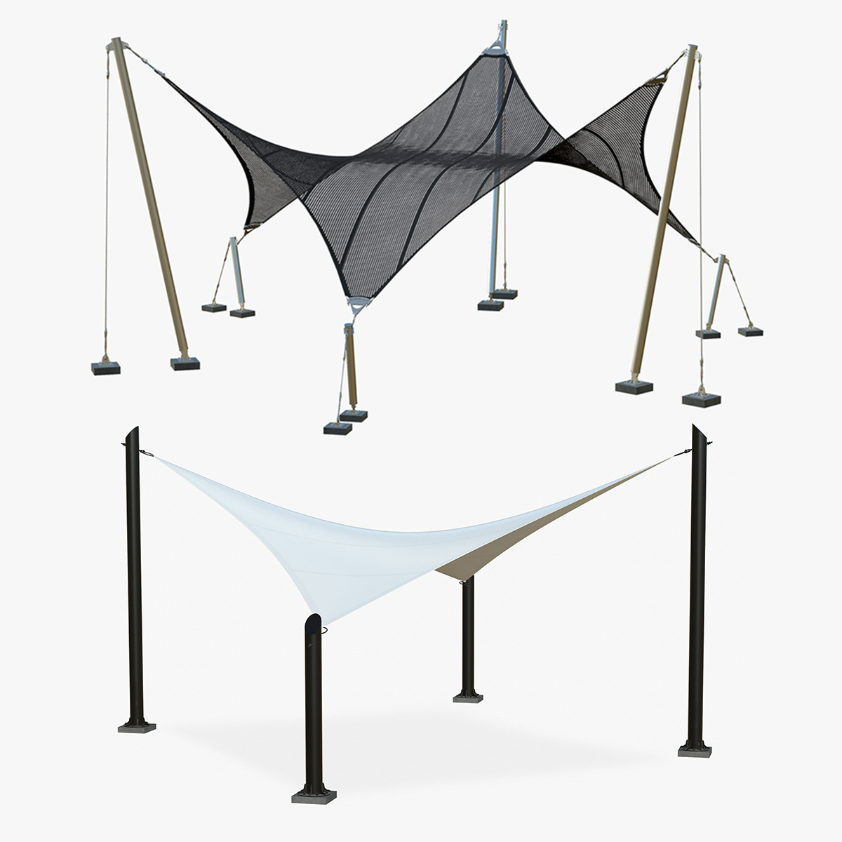 Tensile Structures Mesh Membrane Modern 3D model - TurboSquid 1917669