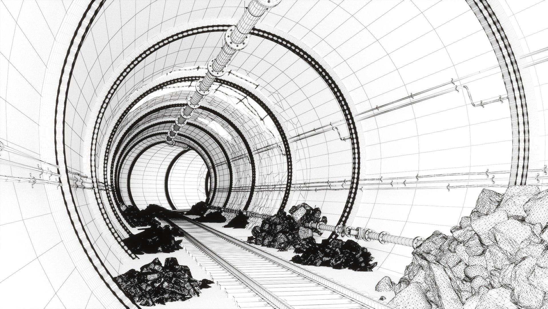 Metro Tunel 3D Model - TurboSquid 2273428