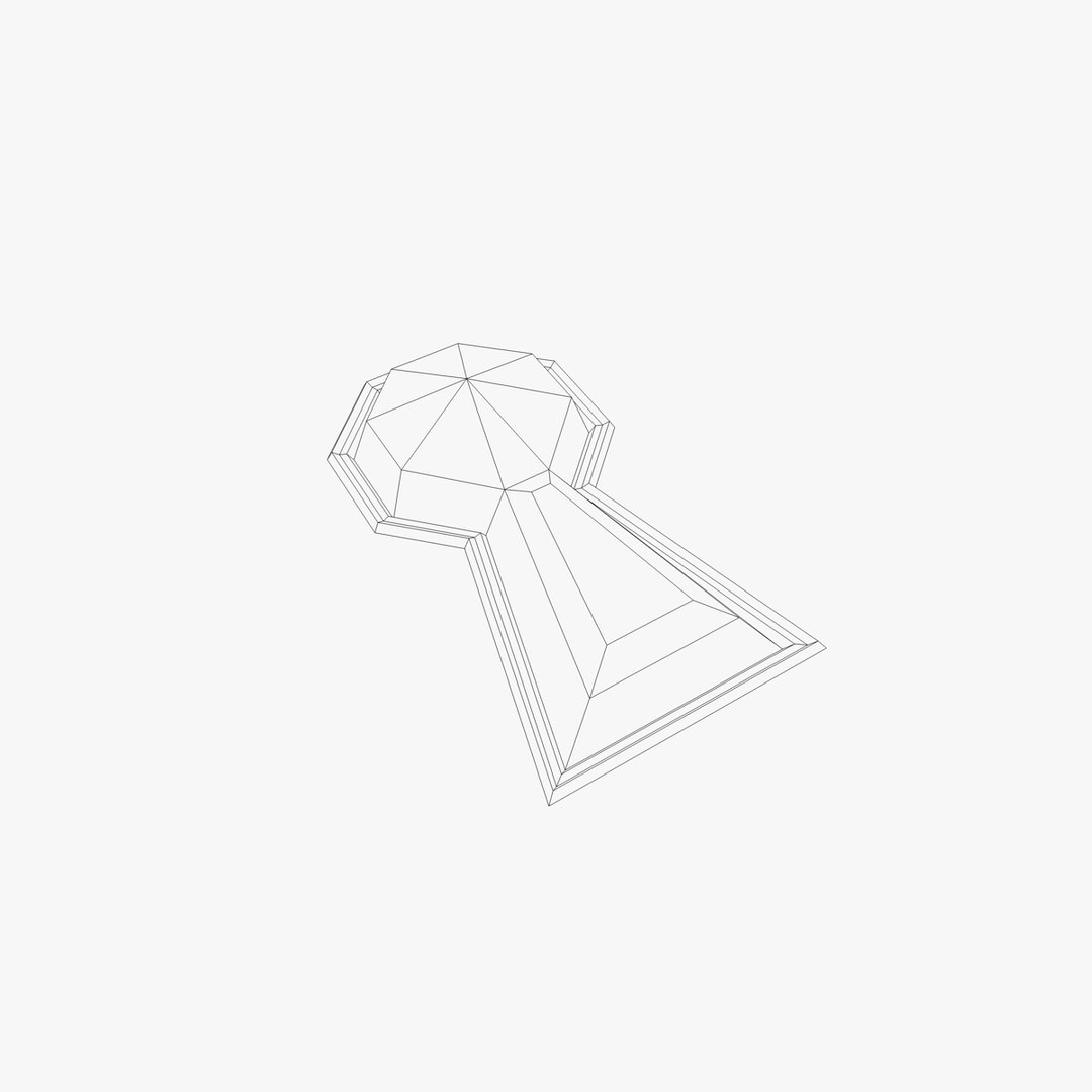 Free Keyhole Brooch Pin 3d Model