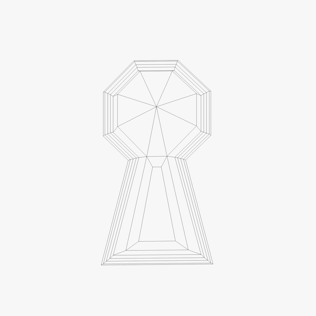 Free Keyhole Brooch Pin 3d Model