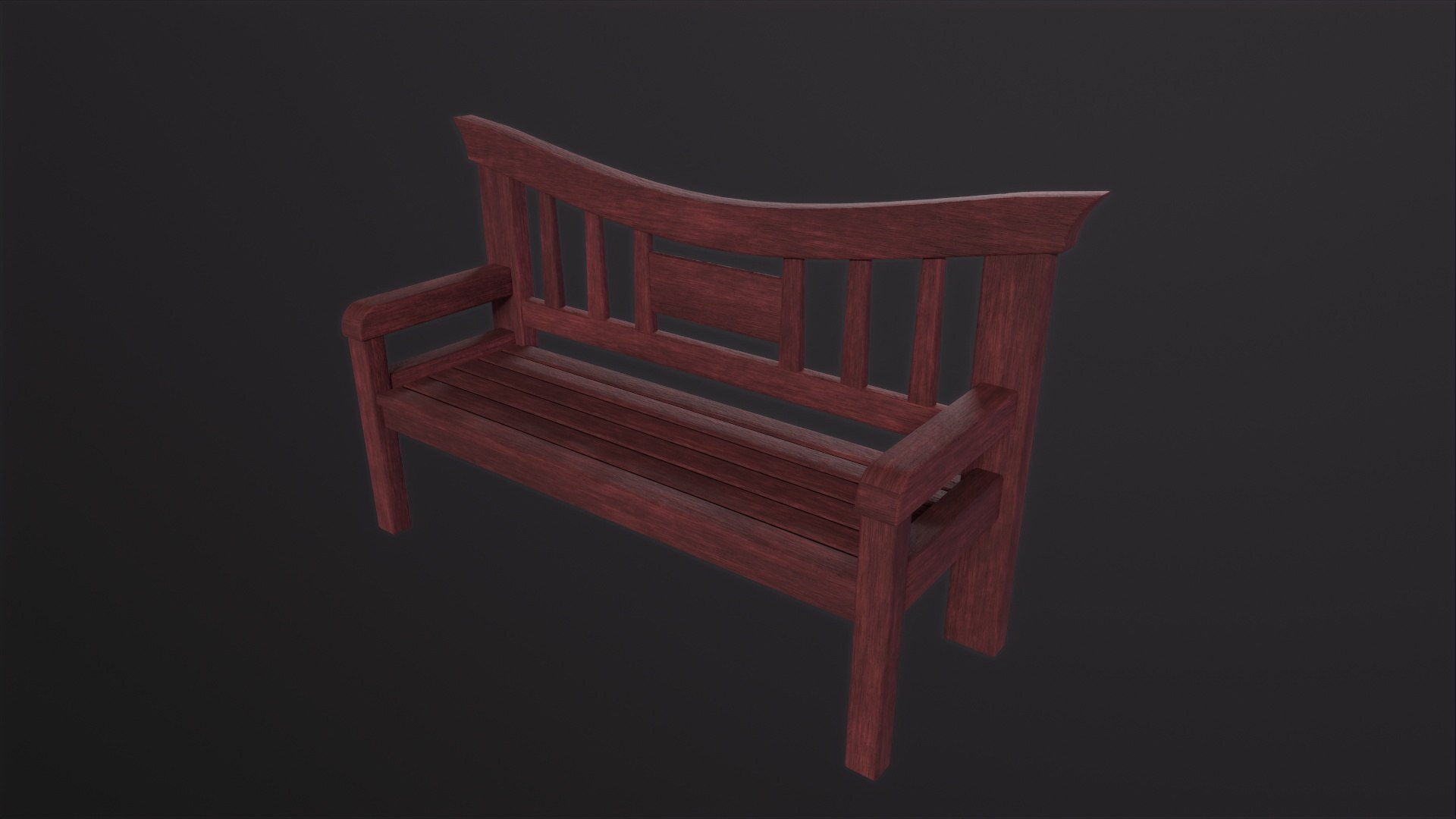 Asian Wooden Bench 3D Model - TurboSquid 2102411