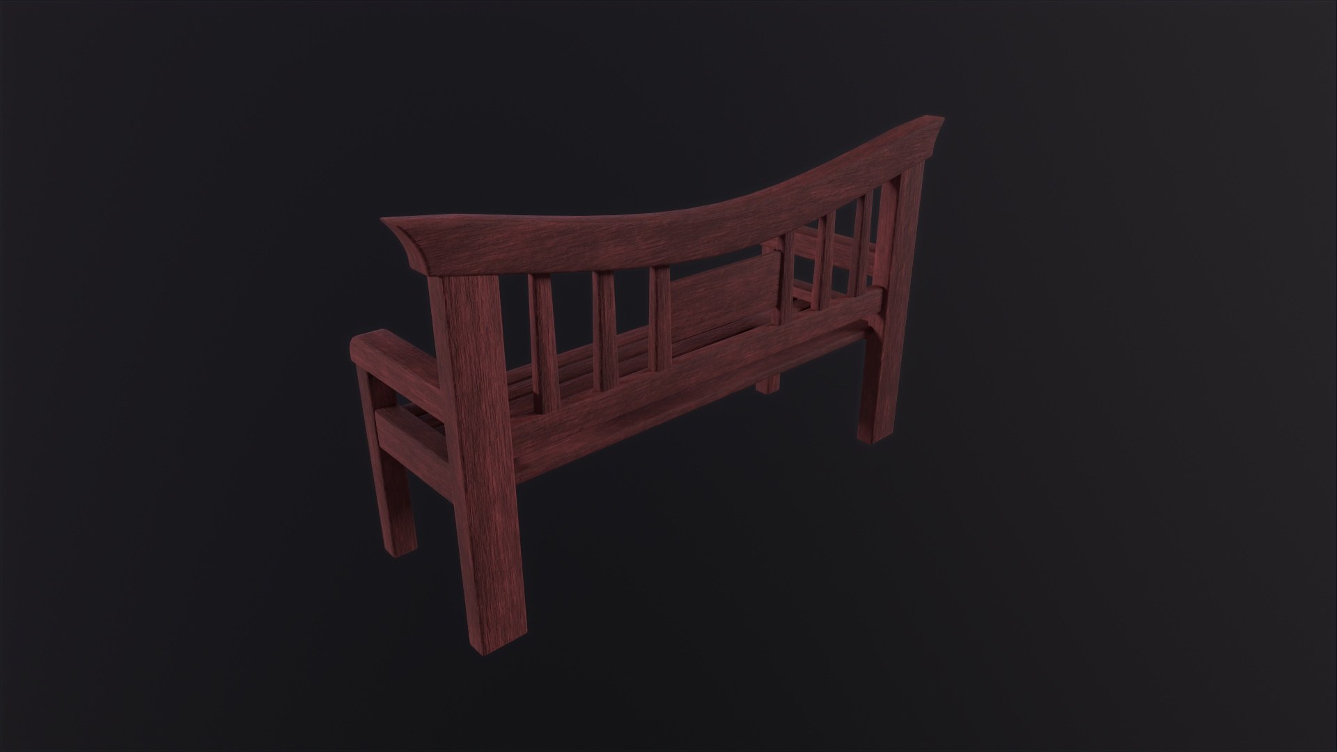 Asian Wooden Bench 3D Model - TurboSquid 2102411