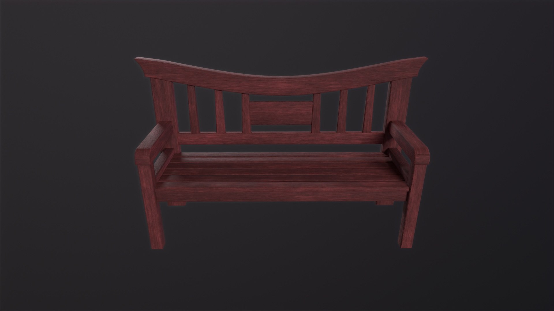 Asian Wooden Bench 3D Model - TurboSquid 2102411