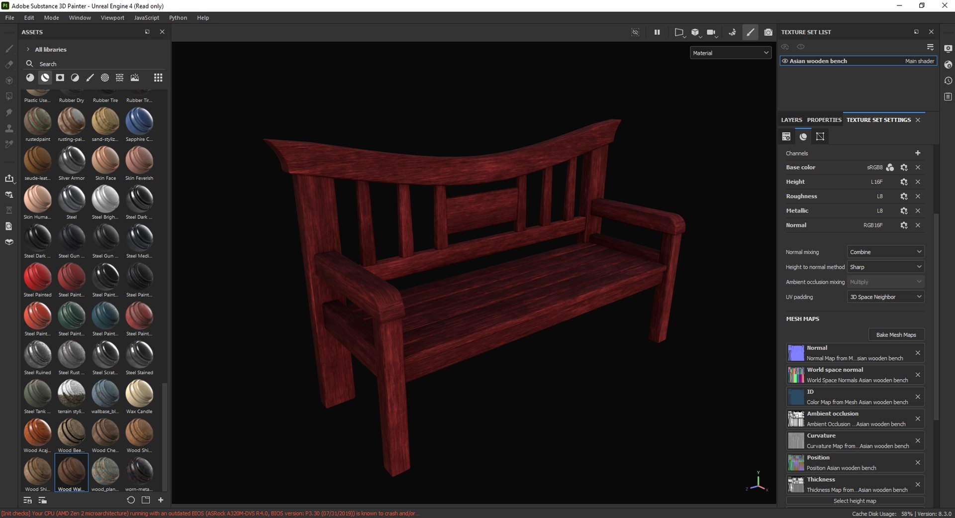Asian Wooden Bench 3D Model - TurboSquid 2102411