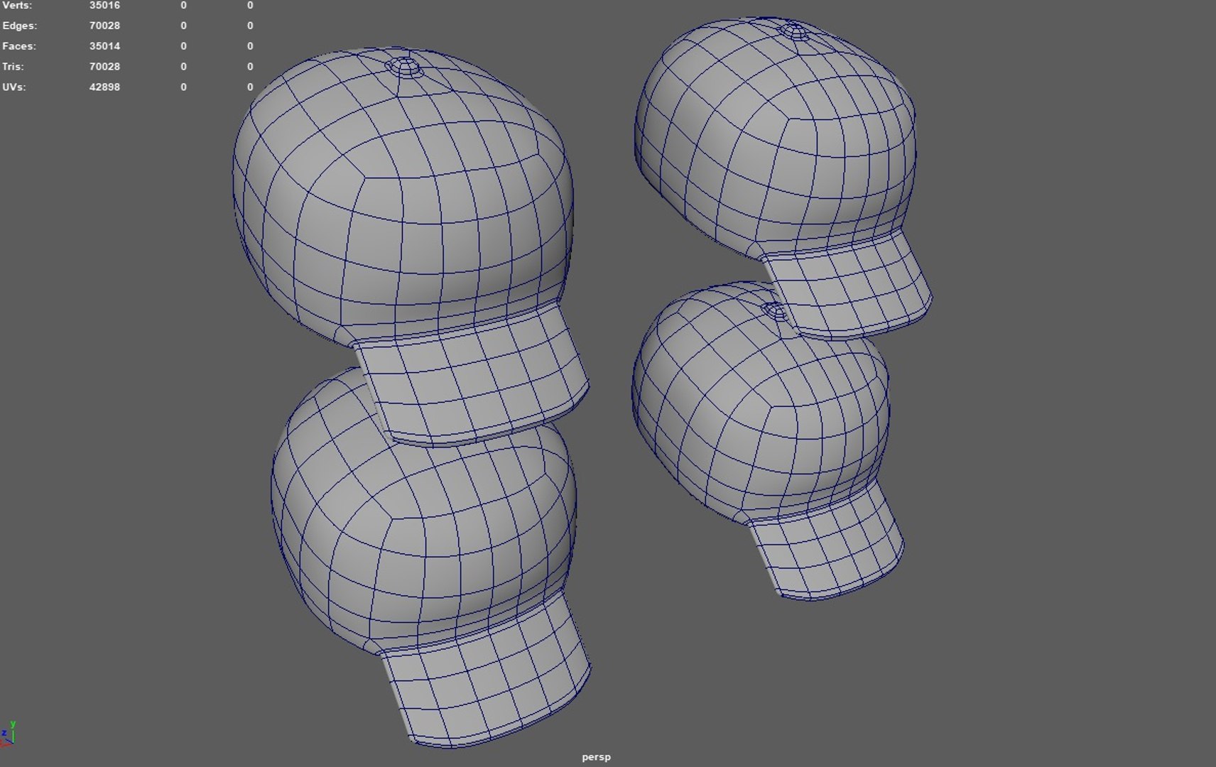 Caps 3D Model - TurboSquid 1768976
