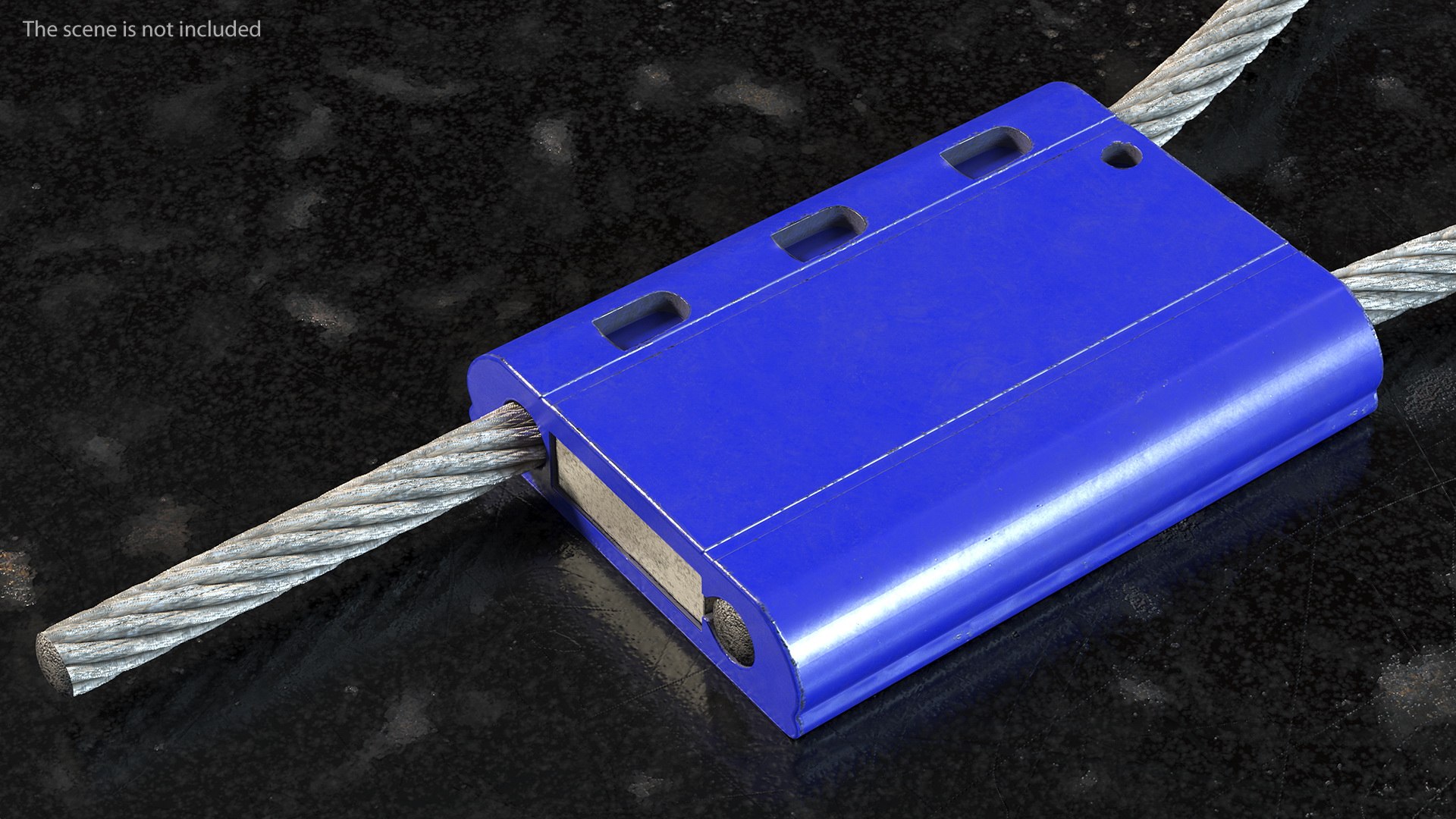 3D Blue Tight Steel Cable Seal Loop - TurboSquid 2049518