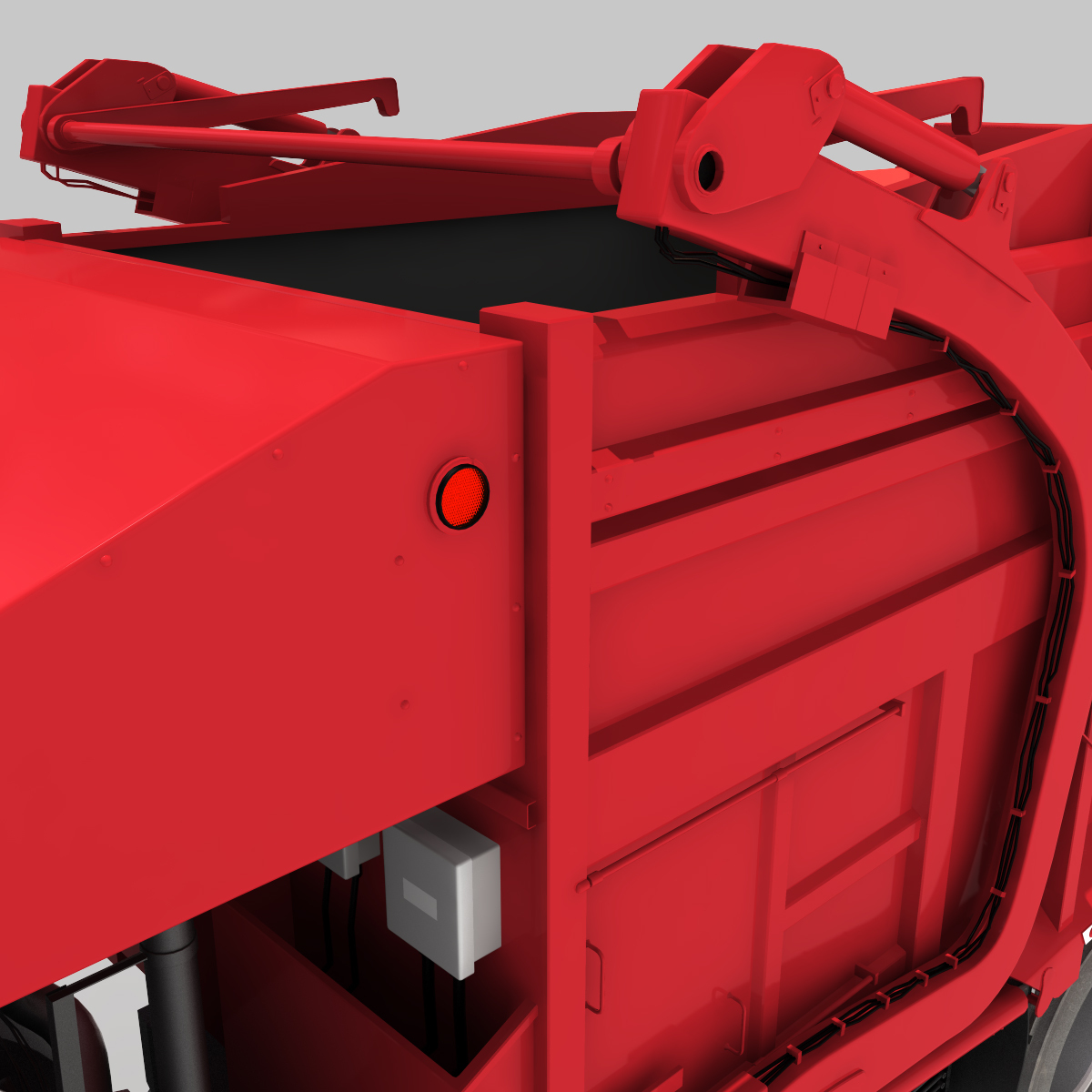 3d model realistic garbage truck 2