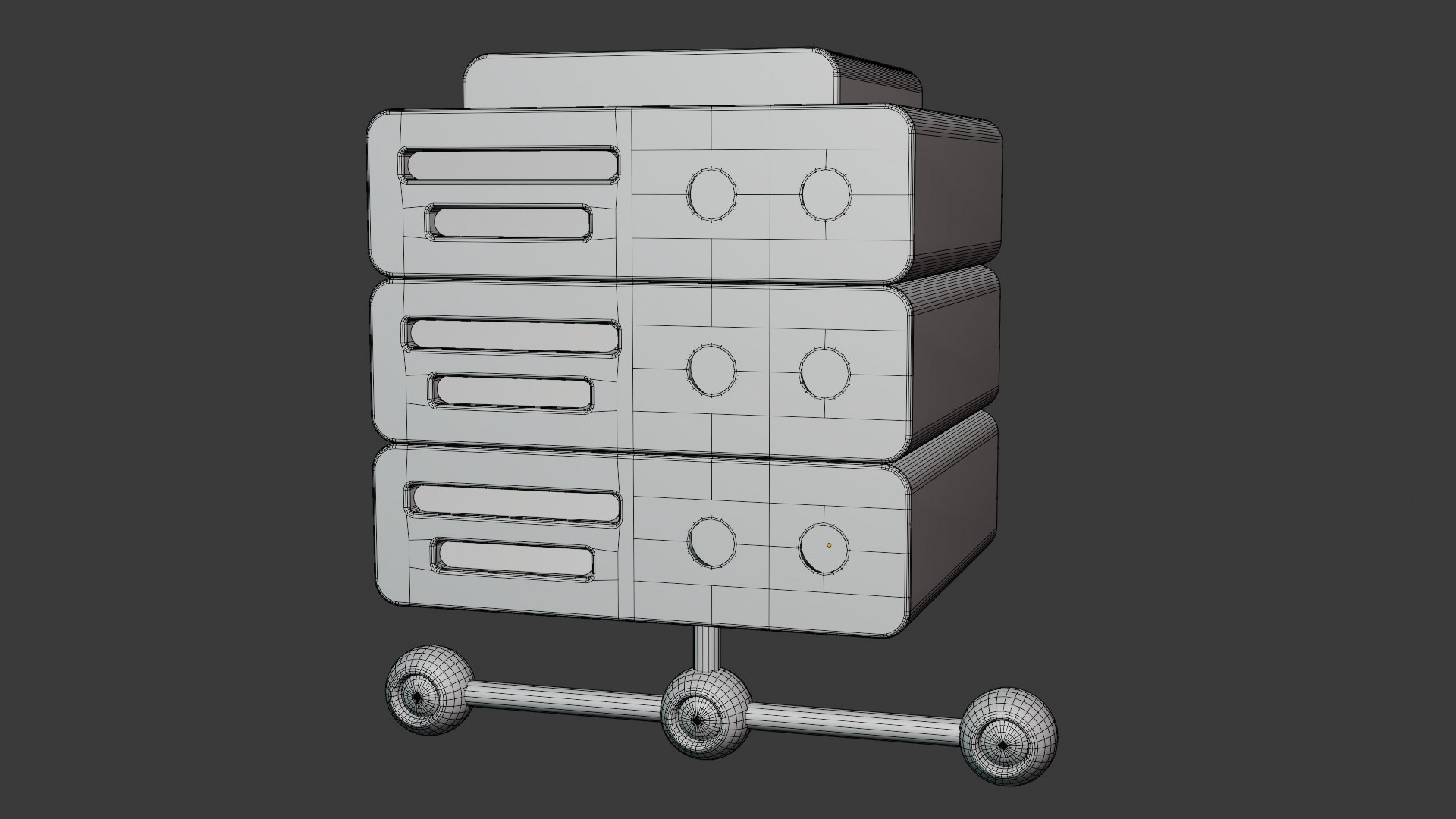 Computer Network Server 3d Icon Represented With Several Connected ...