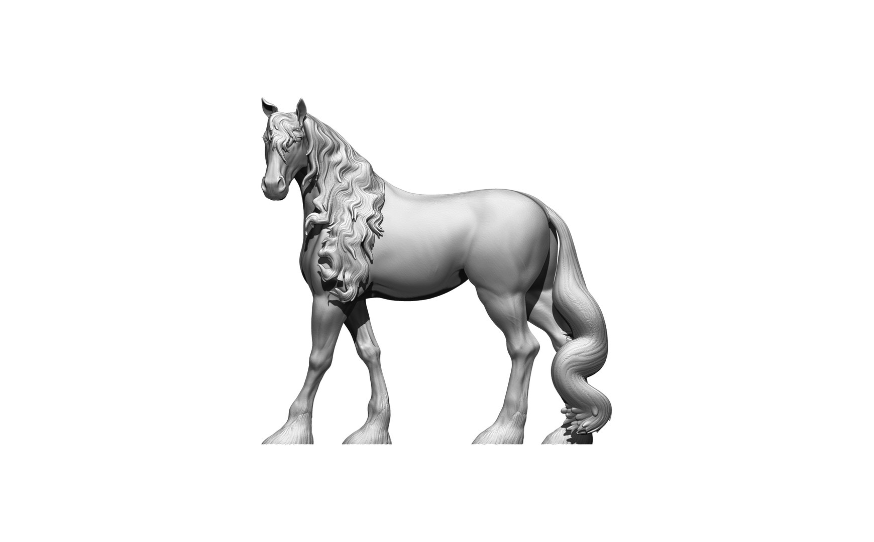 3D Horse Mane Animal Model - TurboSquid 2129563