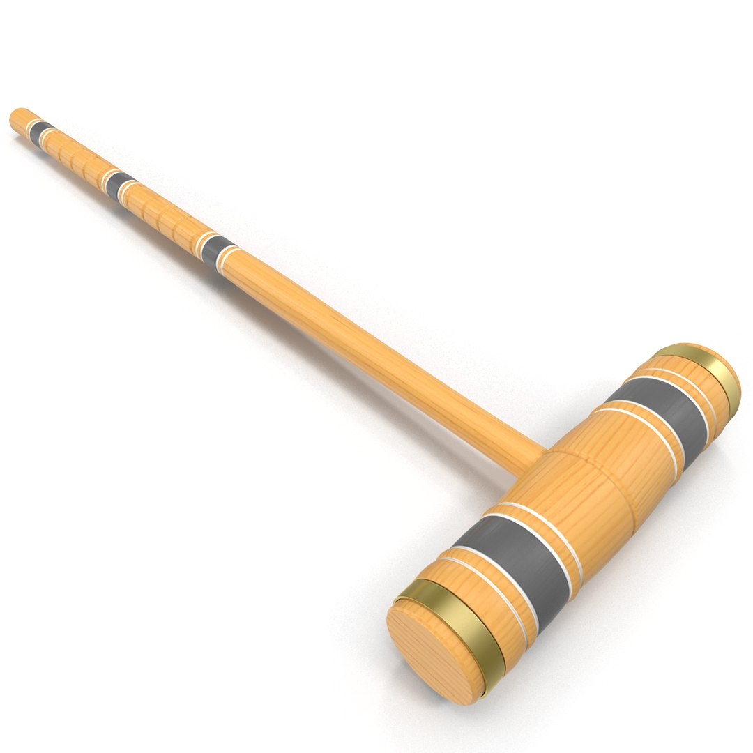 3d croquet mallet model