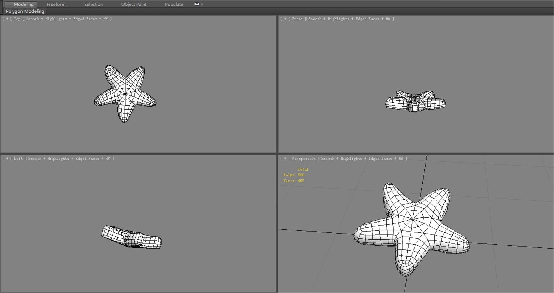 3D Cartoon Starfish Low-poly - TurboSquid 2114617