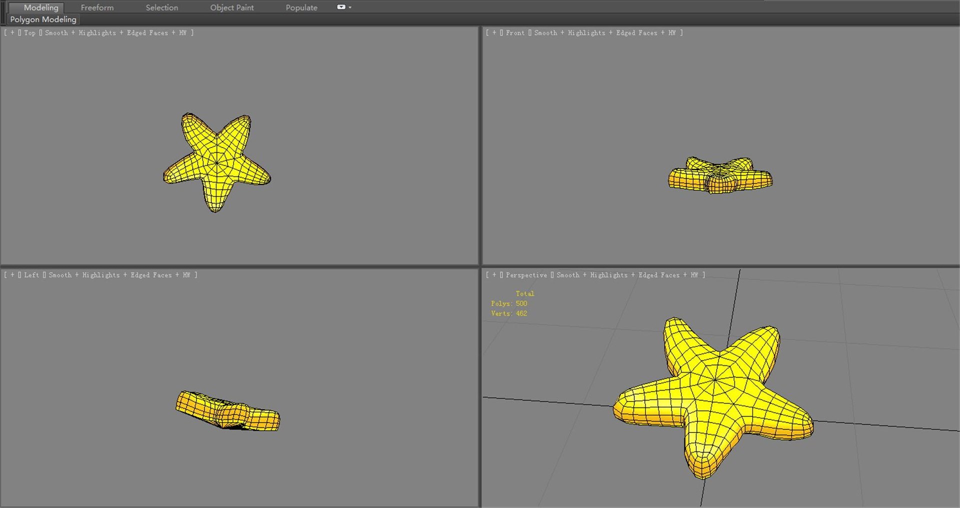 3D Cartoon Starfish Low-poly - TurboSquid 2114617