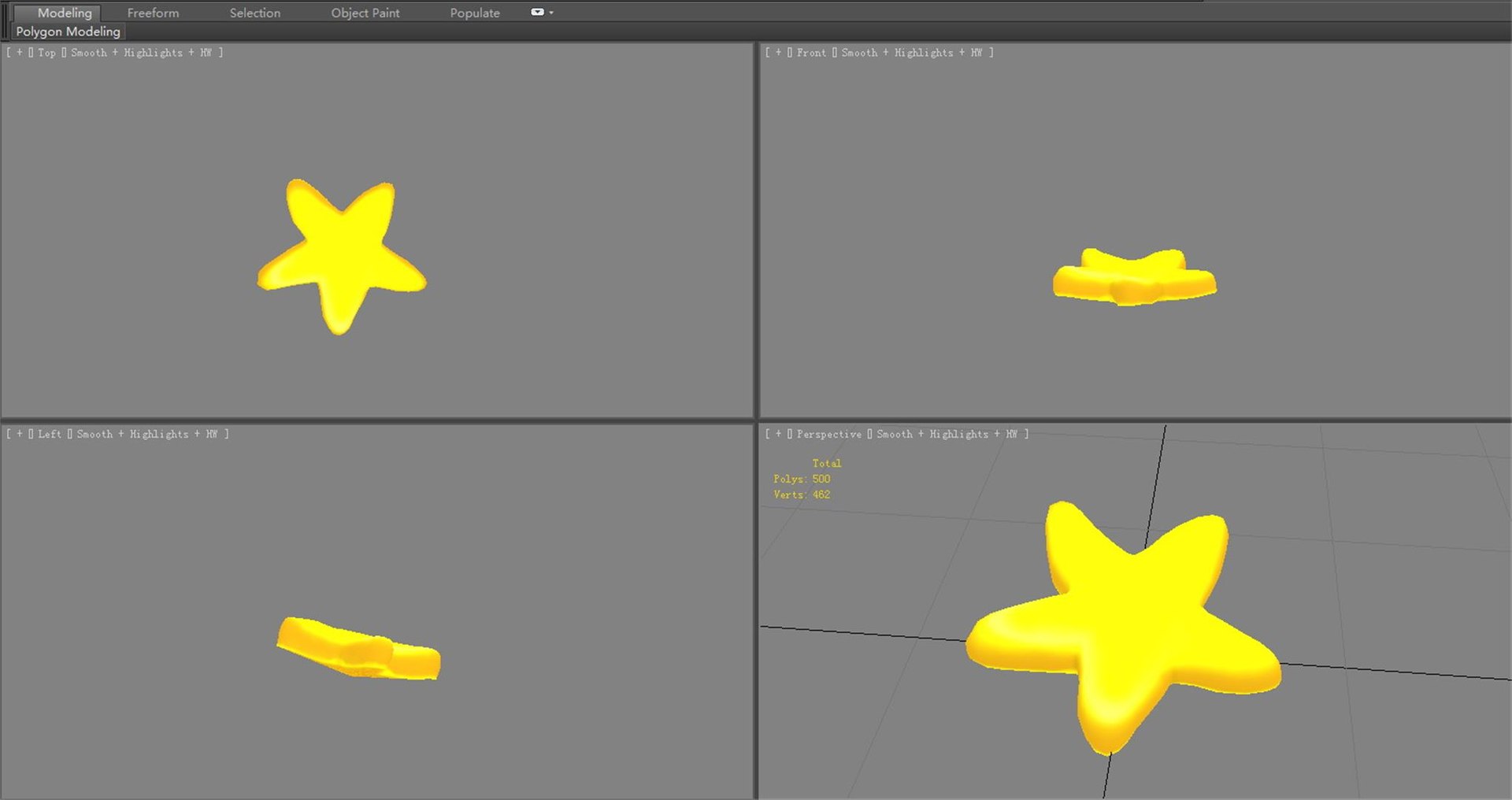 3D Cartoon Starfish Low-poly - TurboSquid 2114617