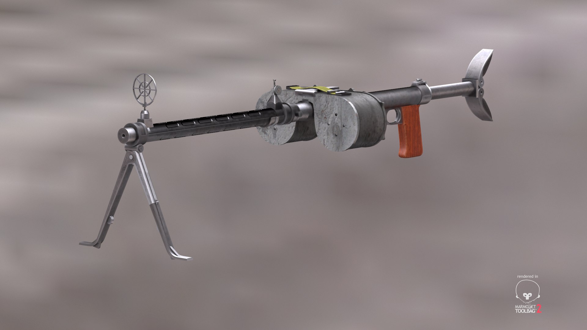 Machine Gun MG-15 3D - TurboSquid 1744301