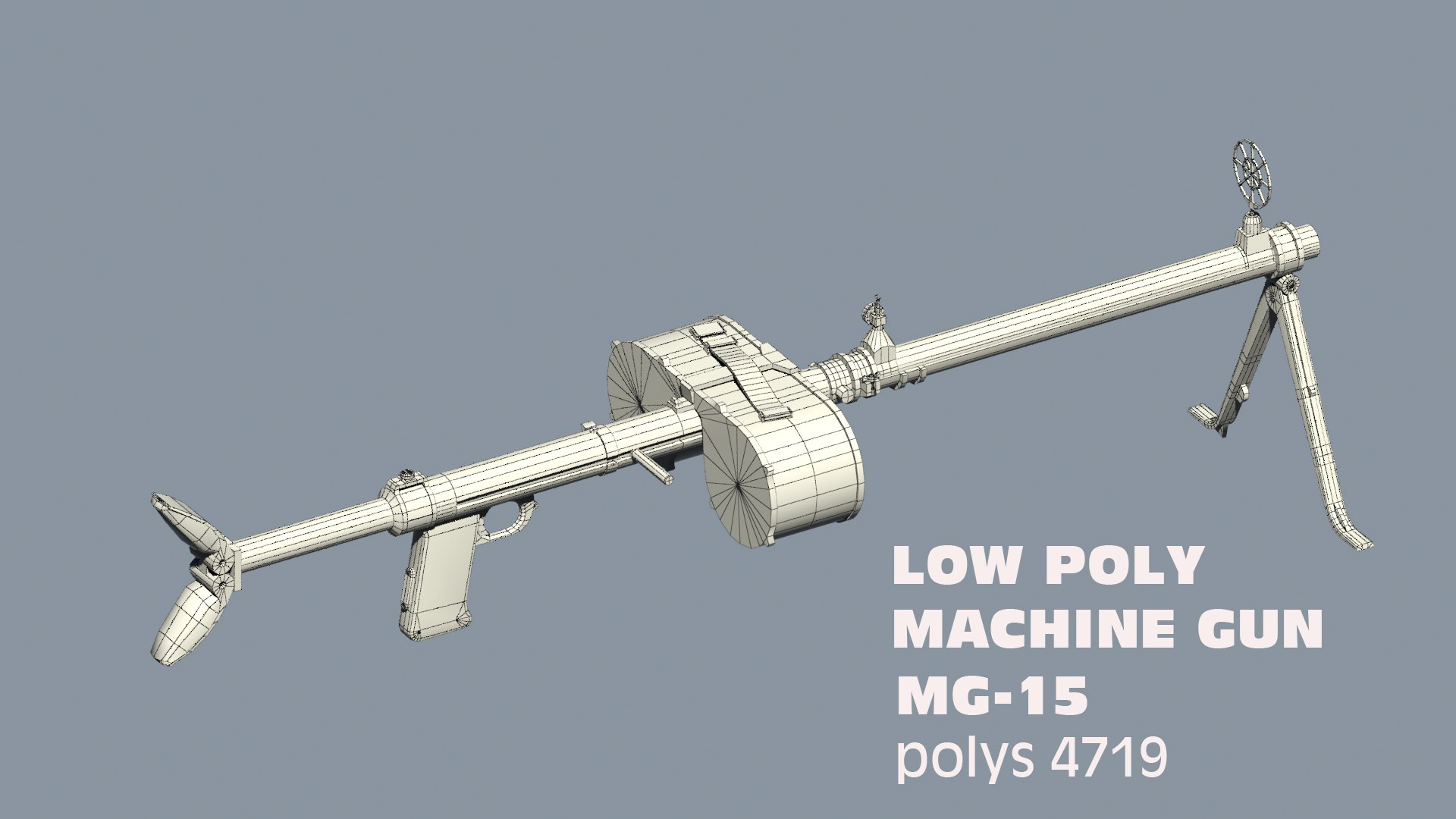 Machine Gun MG-15 3D - TurboSquid 1744301