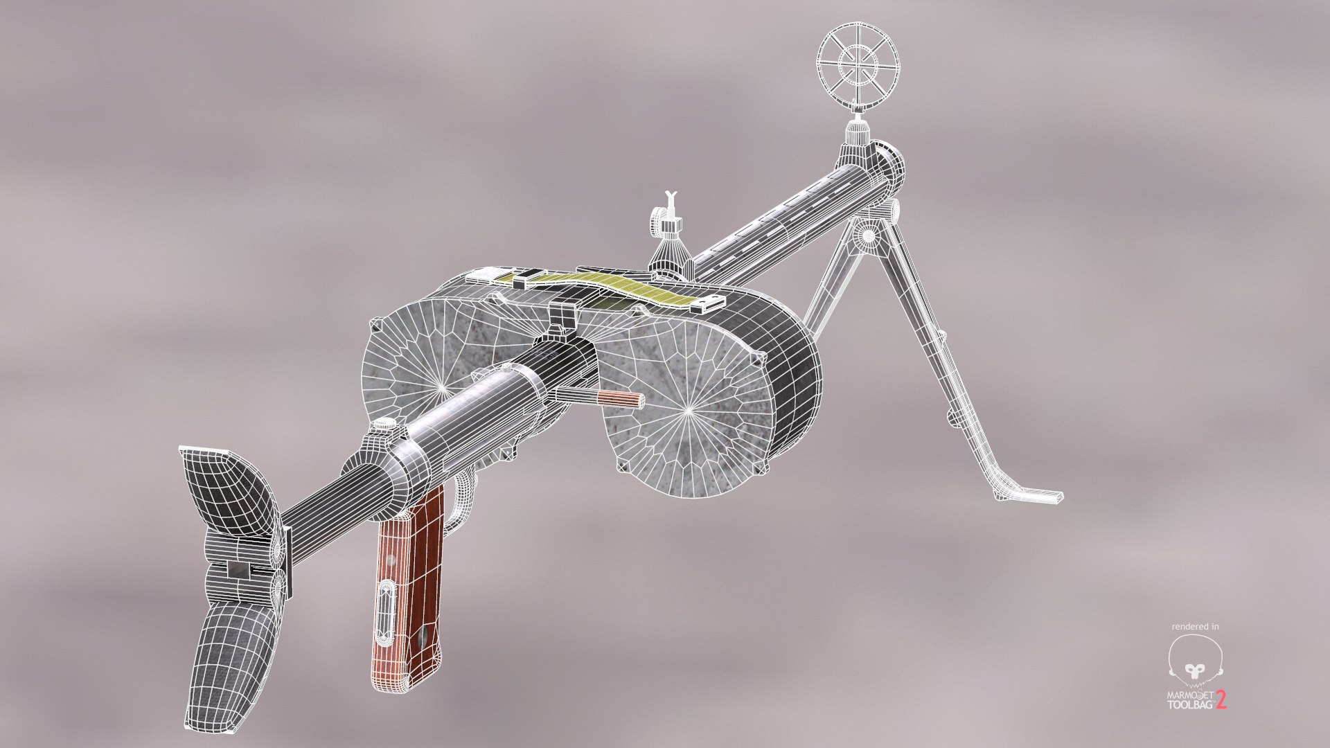 Machine Gun MG-15 3D - TurboSquid 1744301