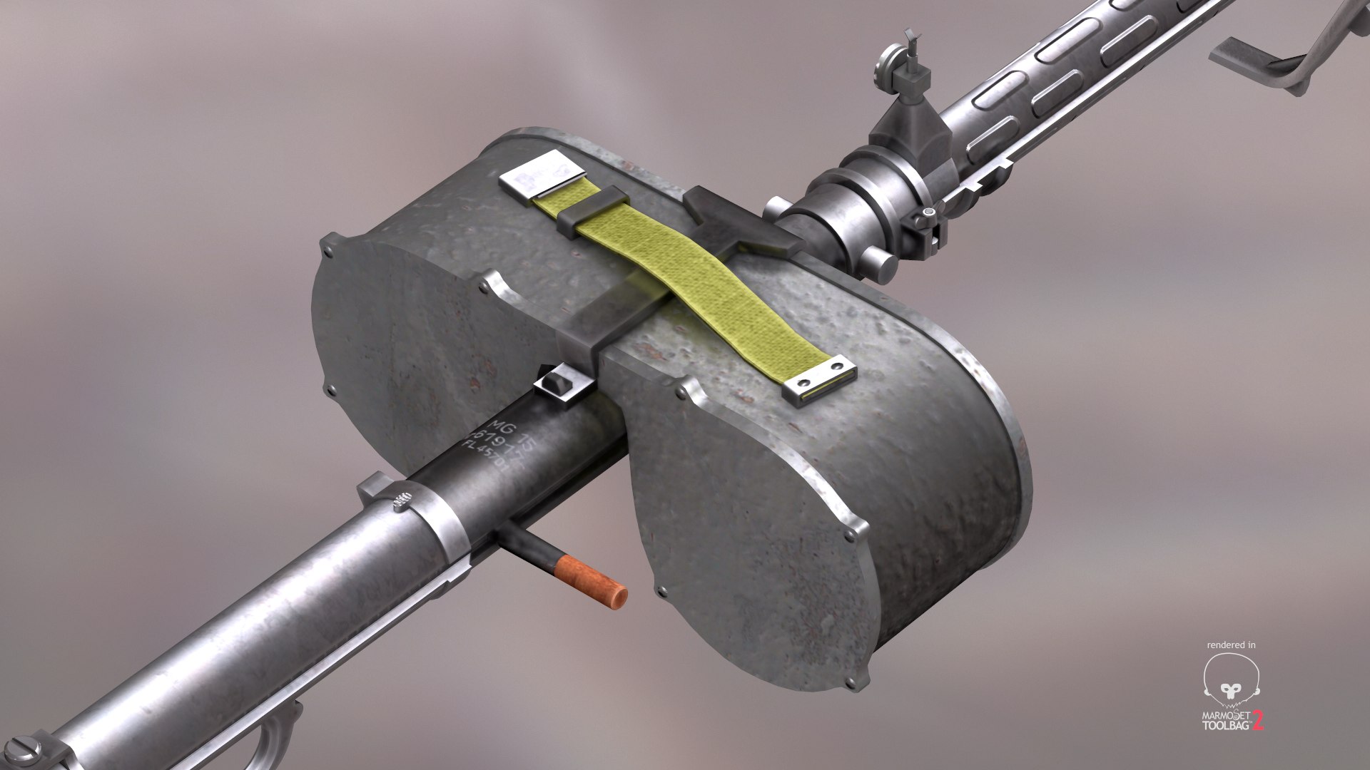 Machine Gun MG-15 3D - TurboSquid 1744301