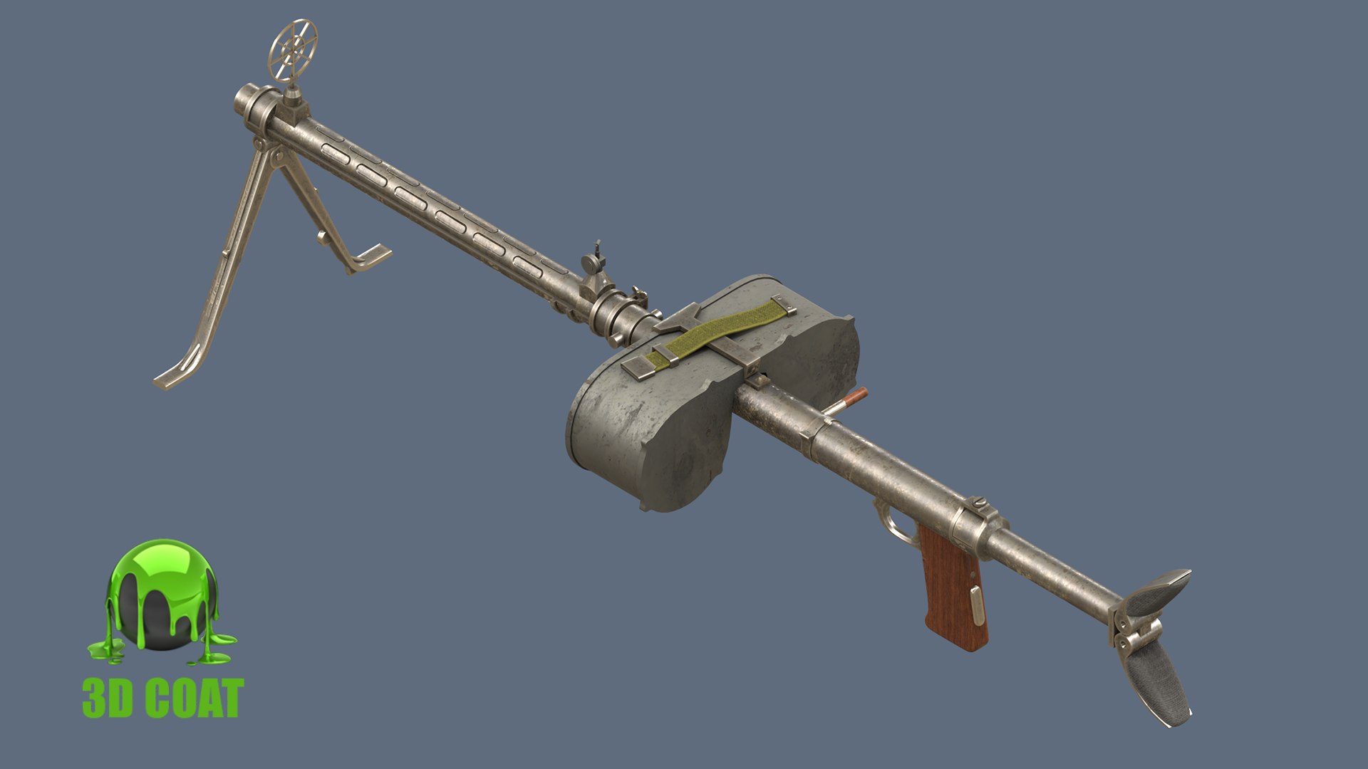 Machine Gun MG-15 3D - TurboSquid 1744301