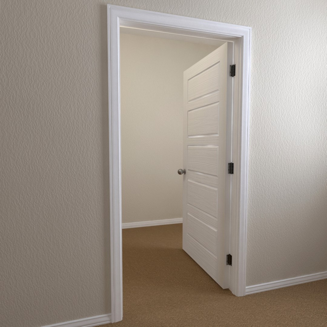 interior door - 5-panel c4d