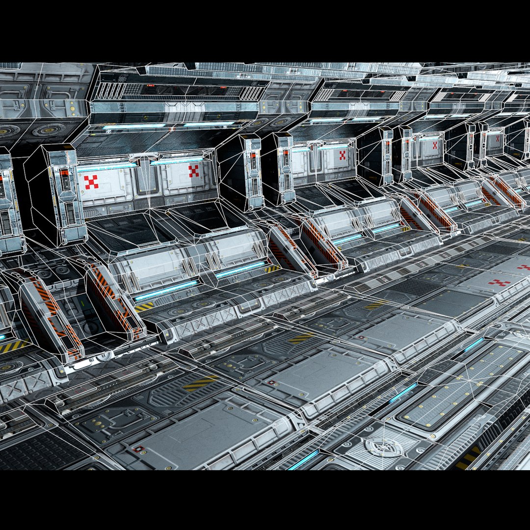Space Hangar 3D Model - TurboSquid 1413184