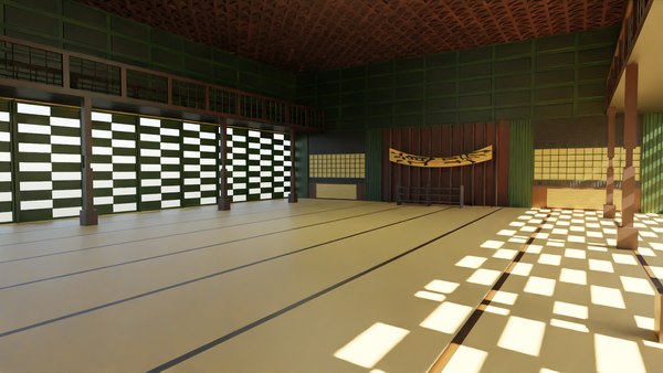 modelo 3d Sala de lucha del dojo - TurboSquid 2157973
