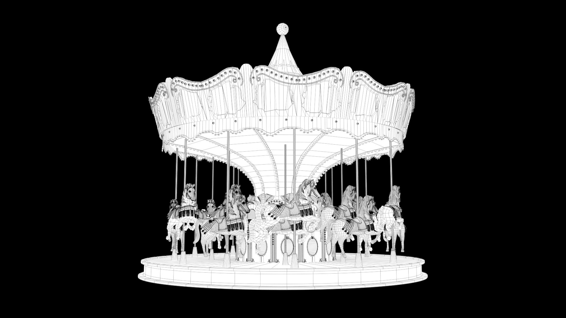Carousel Amusement Park Carousel Amusement Equipment 3D Model ...