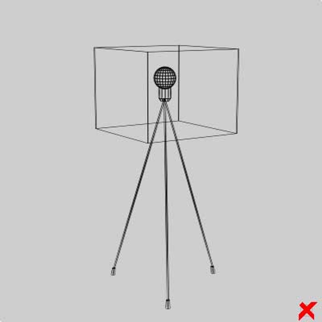free lamp standing 3d model