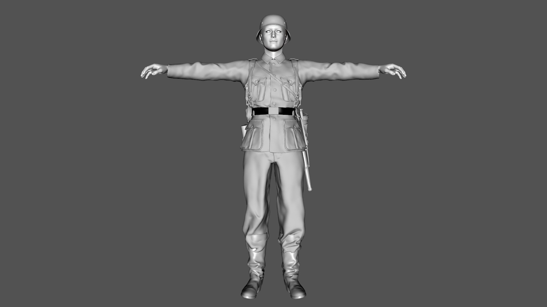 World War II German Soldier Low-poly 3D Model Model - TurboSquid 2354854