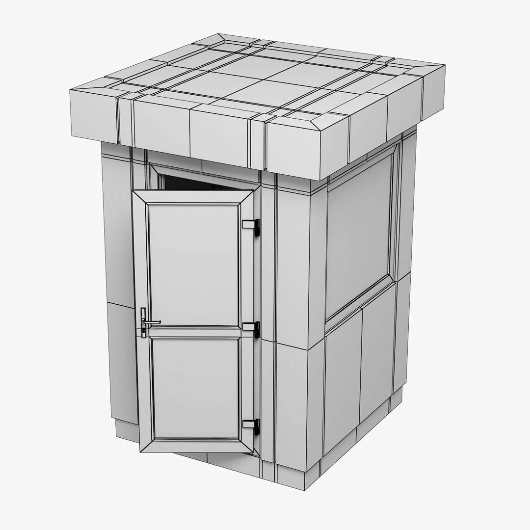 Security Booth 01 3D Model - TurboSquid 1473365