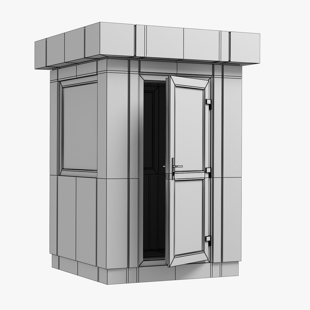 Security Booth 01 3D Model - TurboSquid 1473365