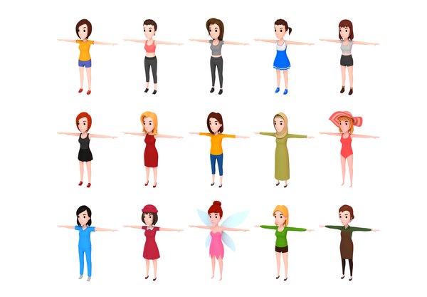 Family character pack model - TurboSquid 1270441