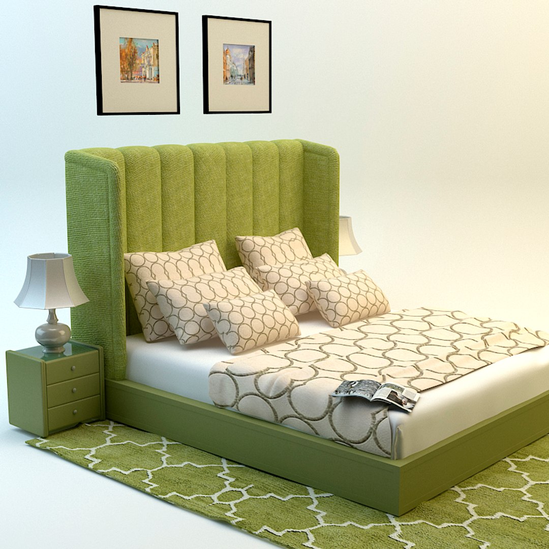 bed set 3d max