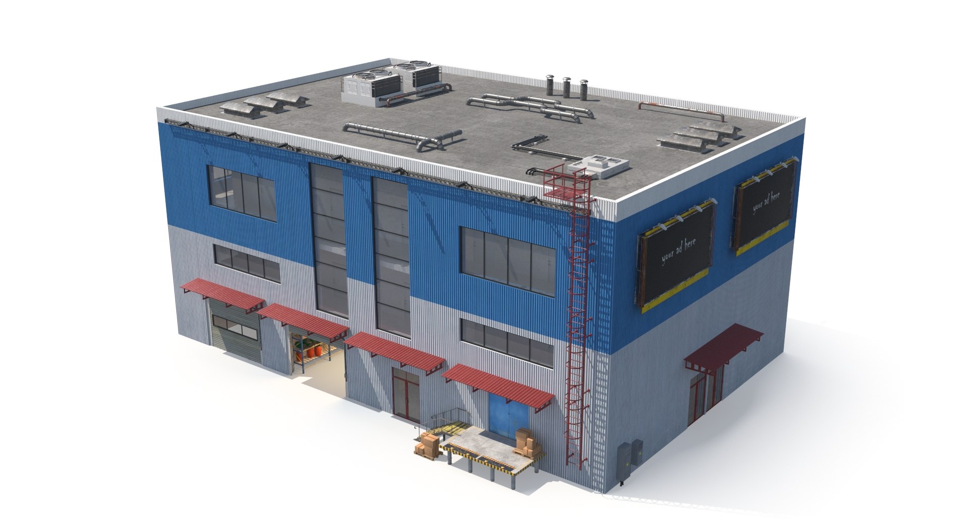 Warehouse Building 3D - TurboSquid 1387768