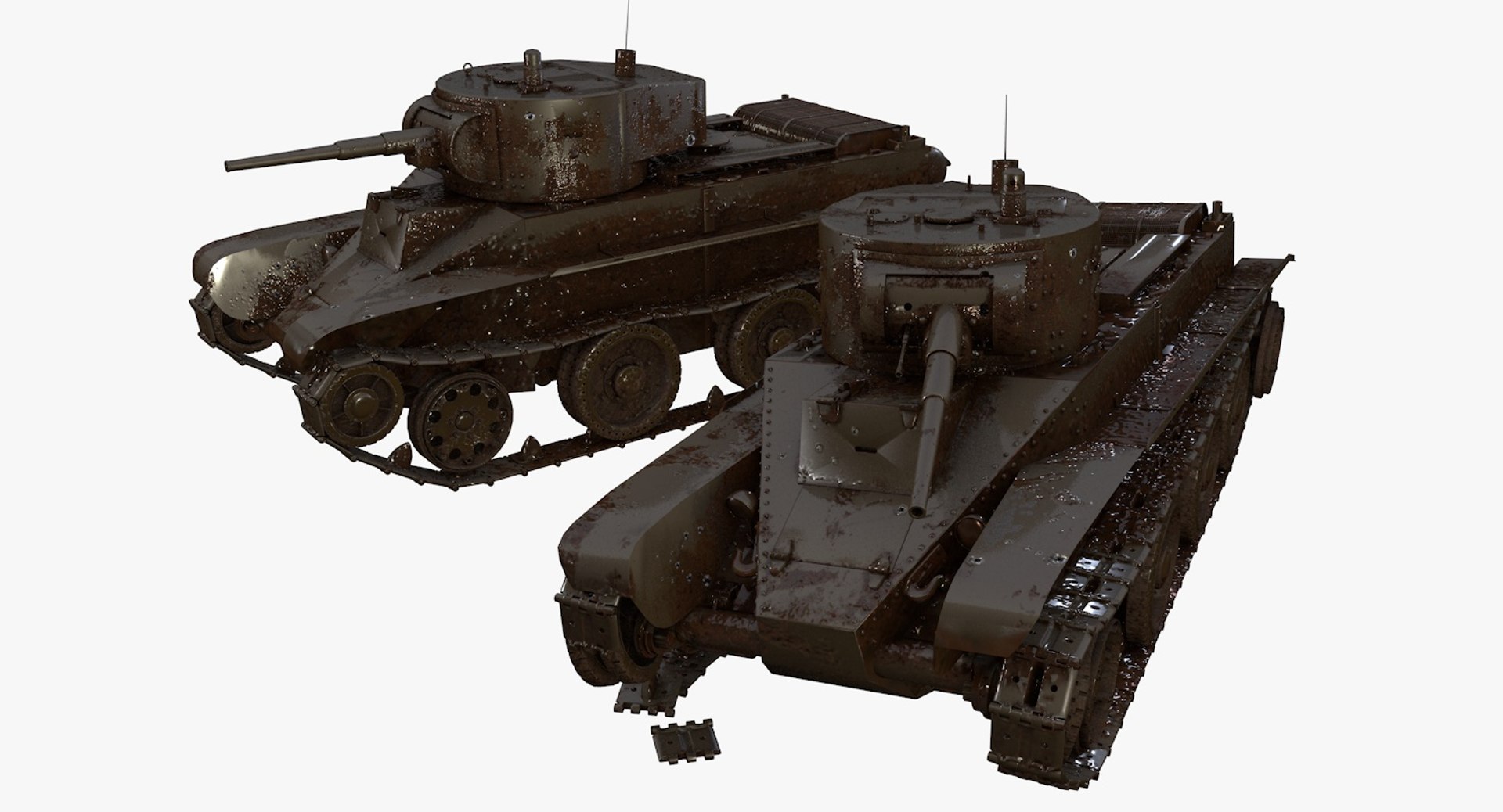 Battle Worn Tanks Bt-7 Model - TurboSquid 1193664