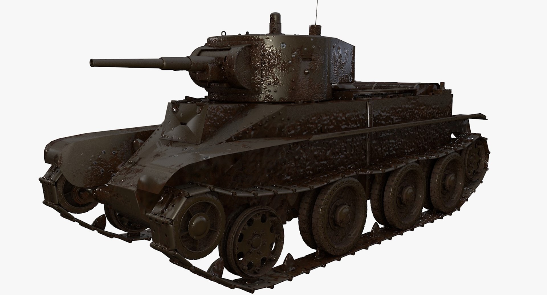 Battle Worn Tanks Bt-7 Model - TurboSquid 1193664