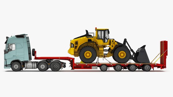 볼보 FH 및 로더 볼보 L220H 로우보이 트레일러 3D 모델 - TurboSquid 2325811