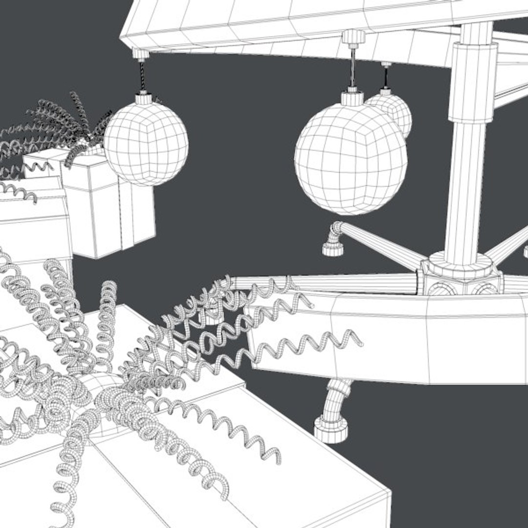 3d design christmas tree metal