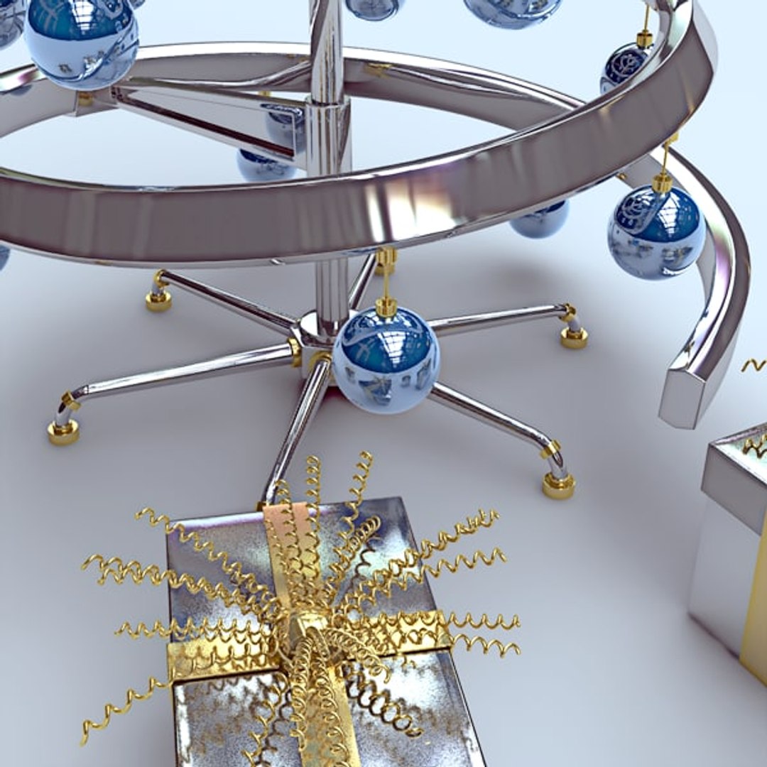3d design christmas tree metal