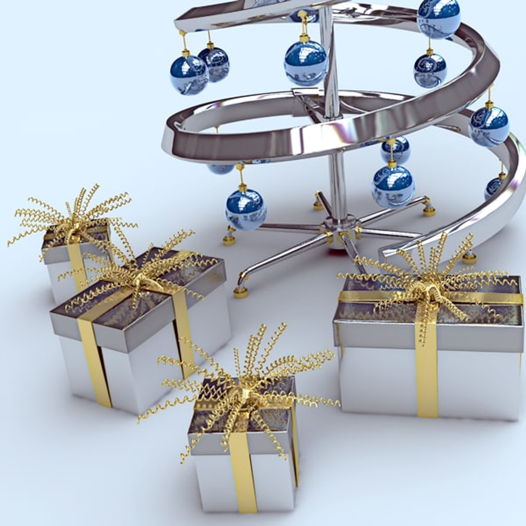 3d design christmas tree metal